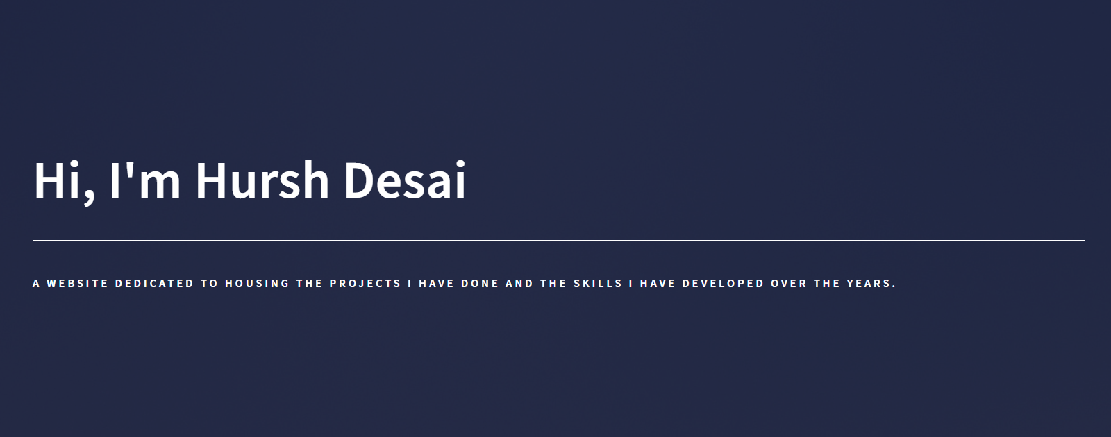 Hursh Desai Portfolio